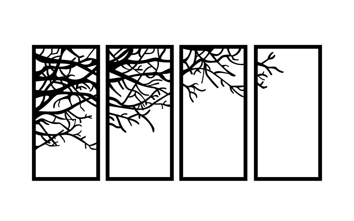 Four Part of Three Metal Sign Plasma Dxf Metal Plasma Laser Cut Design ...