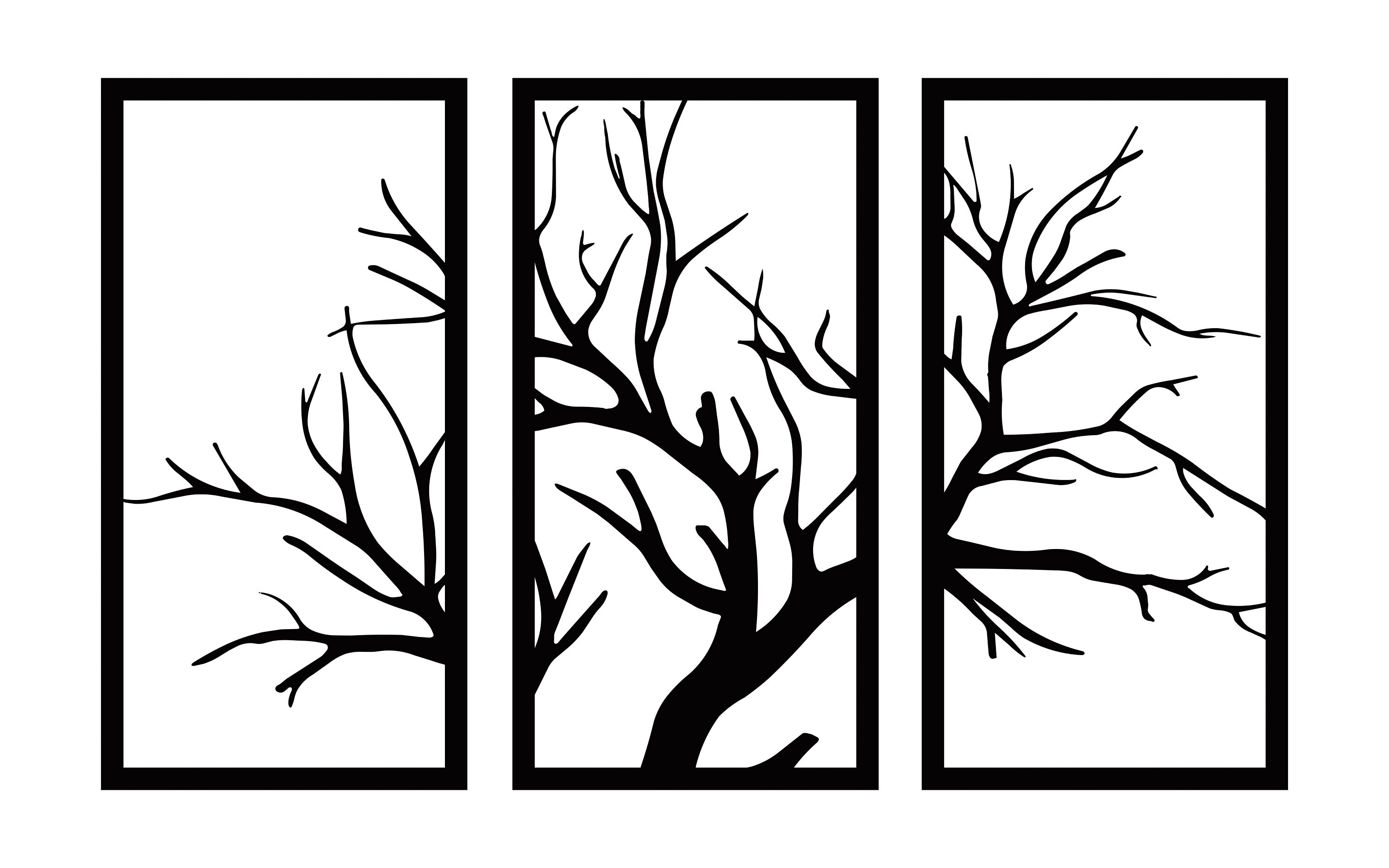 Tree Part of Three Metal Sign Plasma Dxf Metal Plasma Laser Cut Design ...