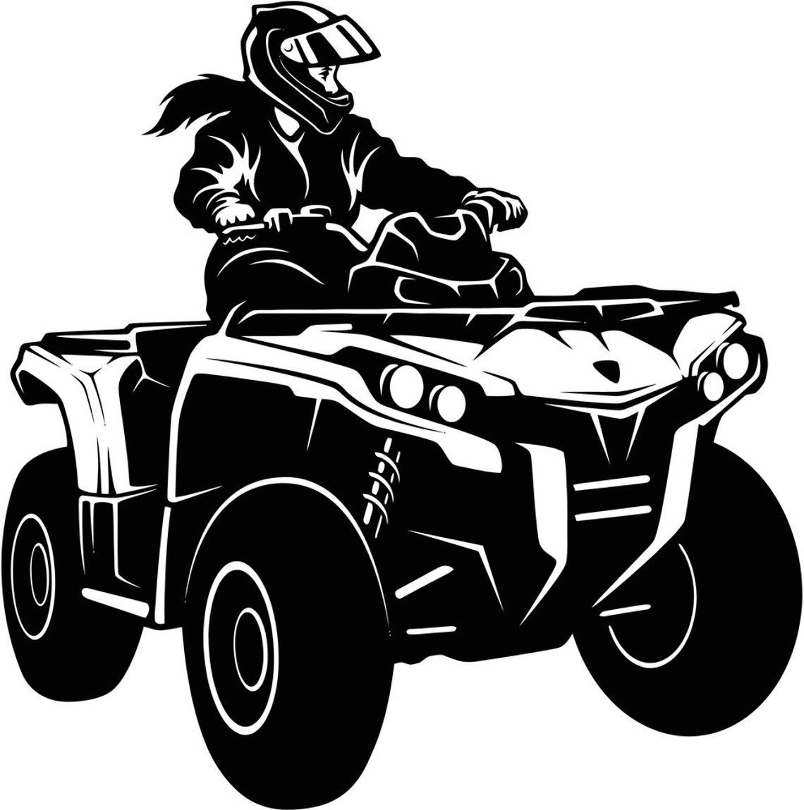 ATV Quad Bike Silhouette Quad Bike CDR, Svg, AI, Dxf, Jpg Digital ...