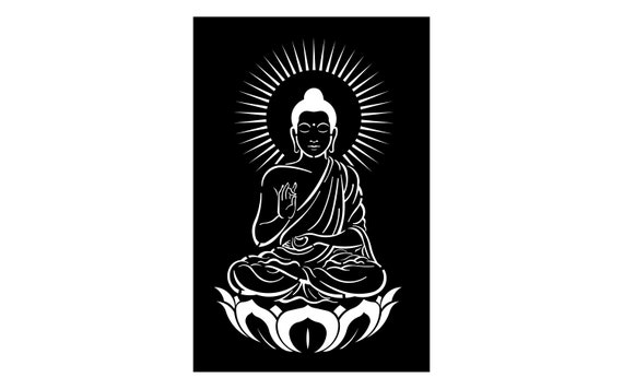 Buddha Laser Gautama Buddha Buddha Face Design Vector - Etsy
