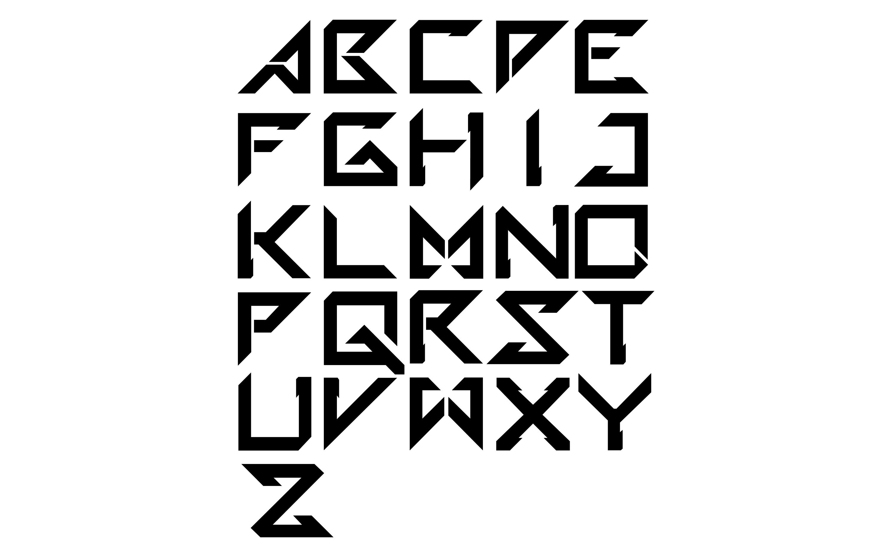 Split Letter | Name Monogram | DXF File | Laser Cut | Laser Cut Dxf ...