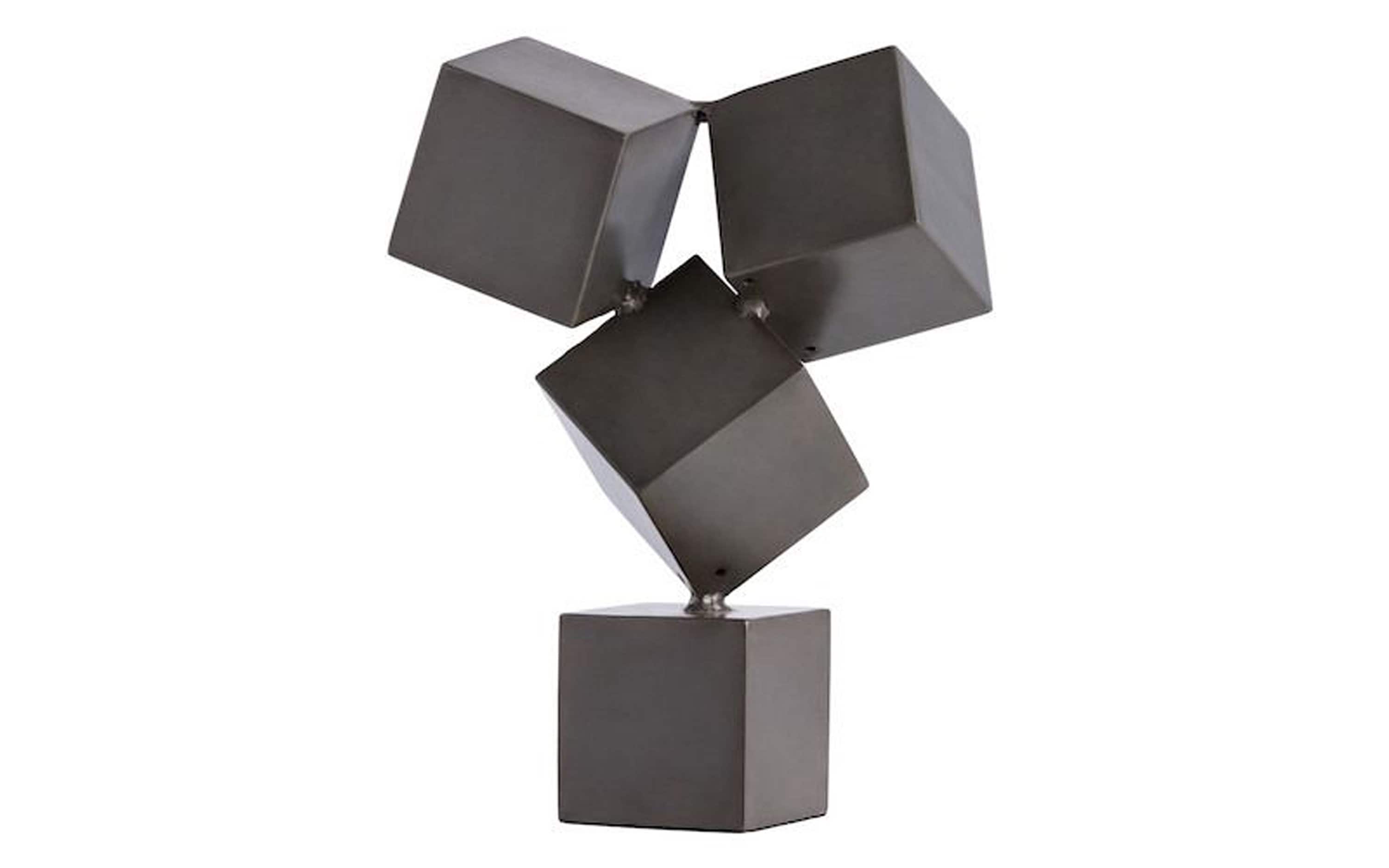 Handmade Cubular Clusters Metal Sculpture Art Black Color Large Rusted ...
