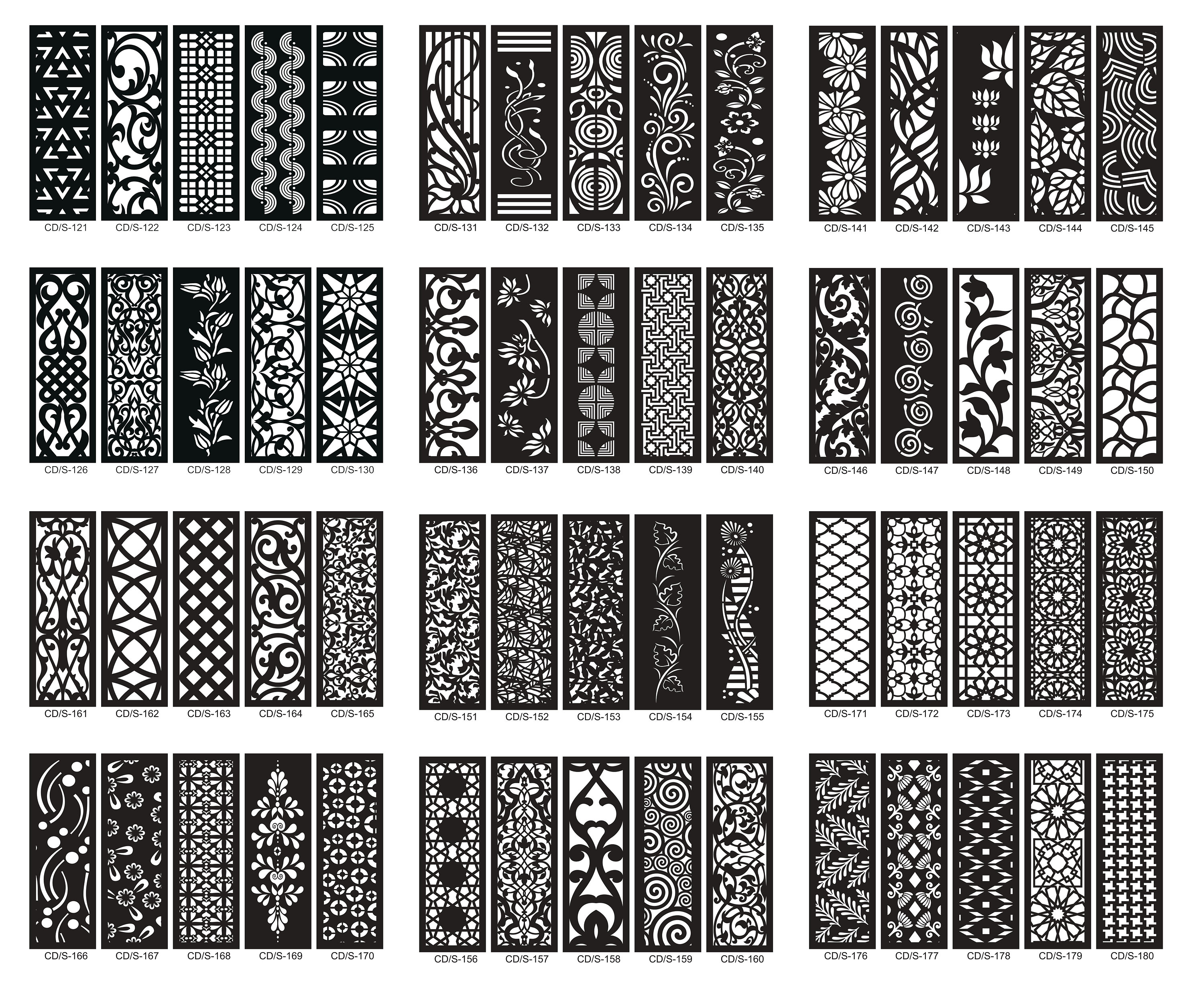 DXF Patterns File | Privacy Screen | Vinyl Decor | Panel Templates ...
