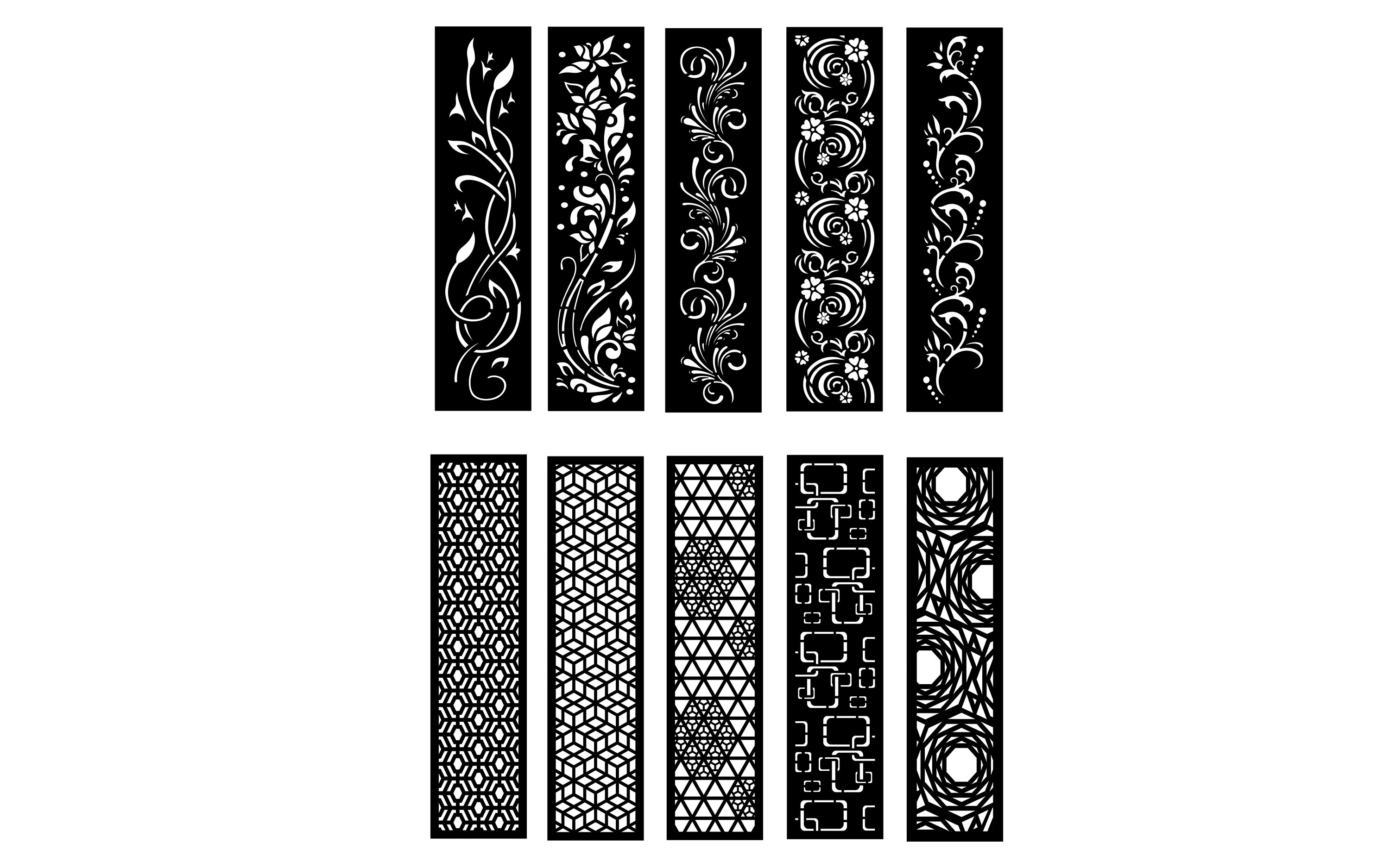 DXF Patterns File Privacy Screen Vinyl Decor Panel - Etsy