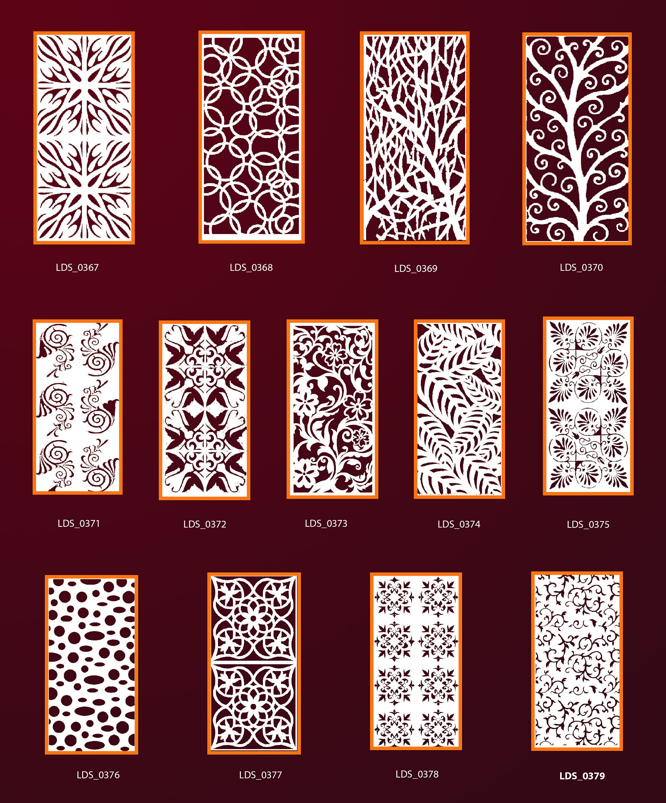 Room Divider Privacy Screen Partitions Decorative Panel Plasma Dxf CDR ...