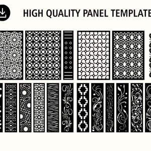 DXF Patterns File | Privacy Screen | Vinyl Decor | Panel Templates ...