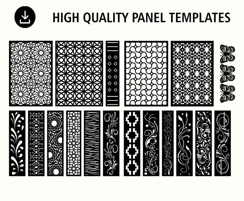 DXF Patterns File | Privacy Screen | Vinyl Decor | Panel Templates ...