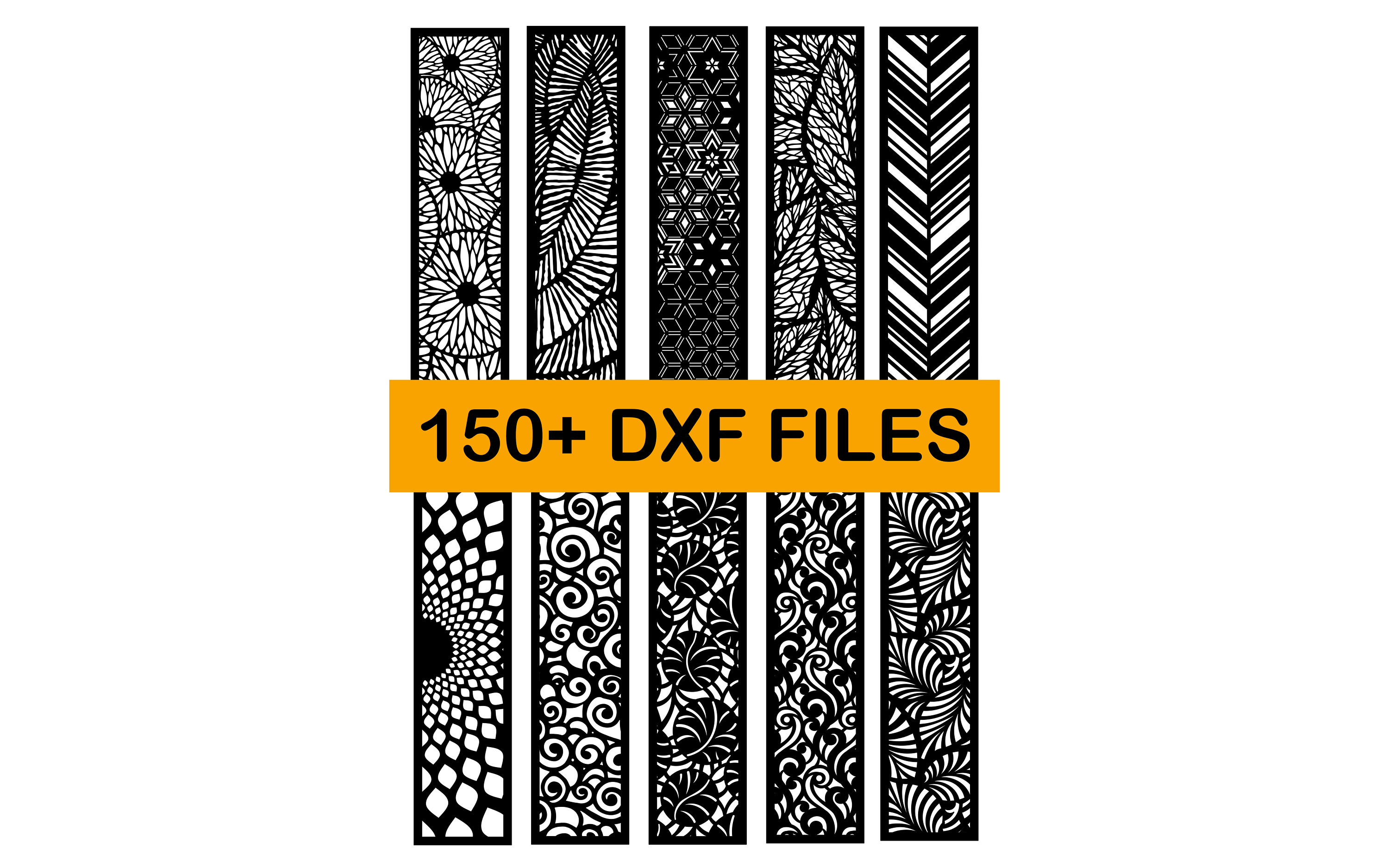 DXF Patterns File Privacy Screen Vinyl Decor Panel Templates Silhouette ...