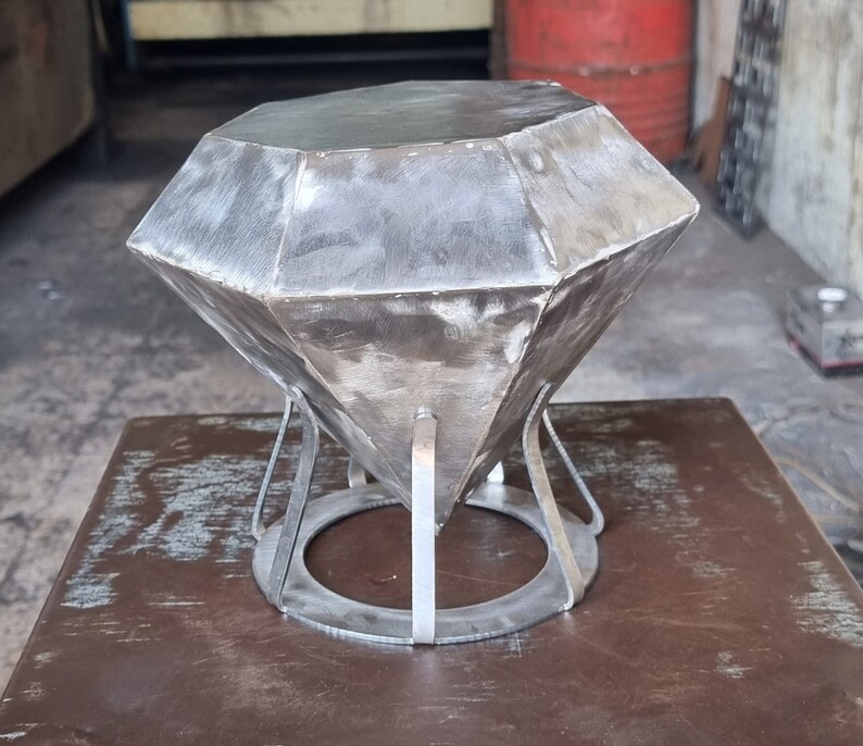 Diamond Shape Metal Sculpture Art Modern Abstract Artwork - Etsy