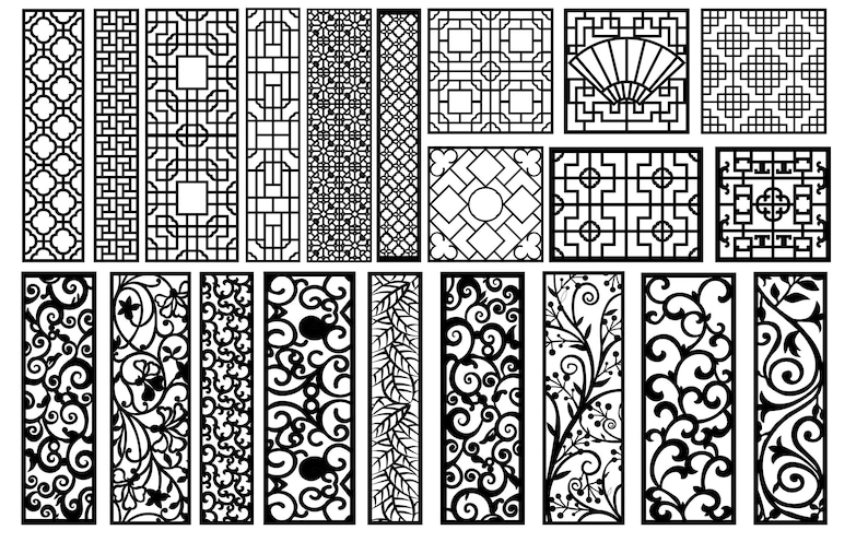 DXF Patterns File Privacy Screen Vinyl Decor Panel - Etsy
