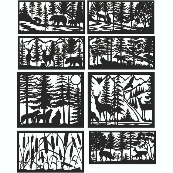 DXF File Laser Cut Cutting Files Laser File Animal Art | Etsy