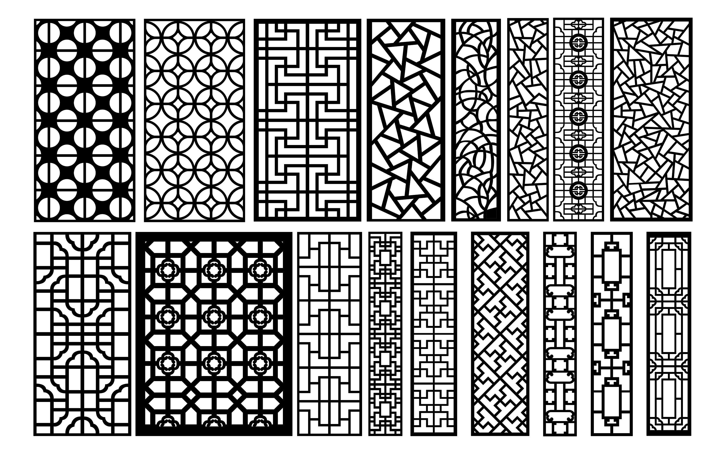 DXF Patterns File | Privacy Screen | Vinyl Decor | Panel Templates ...