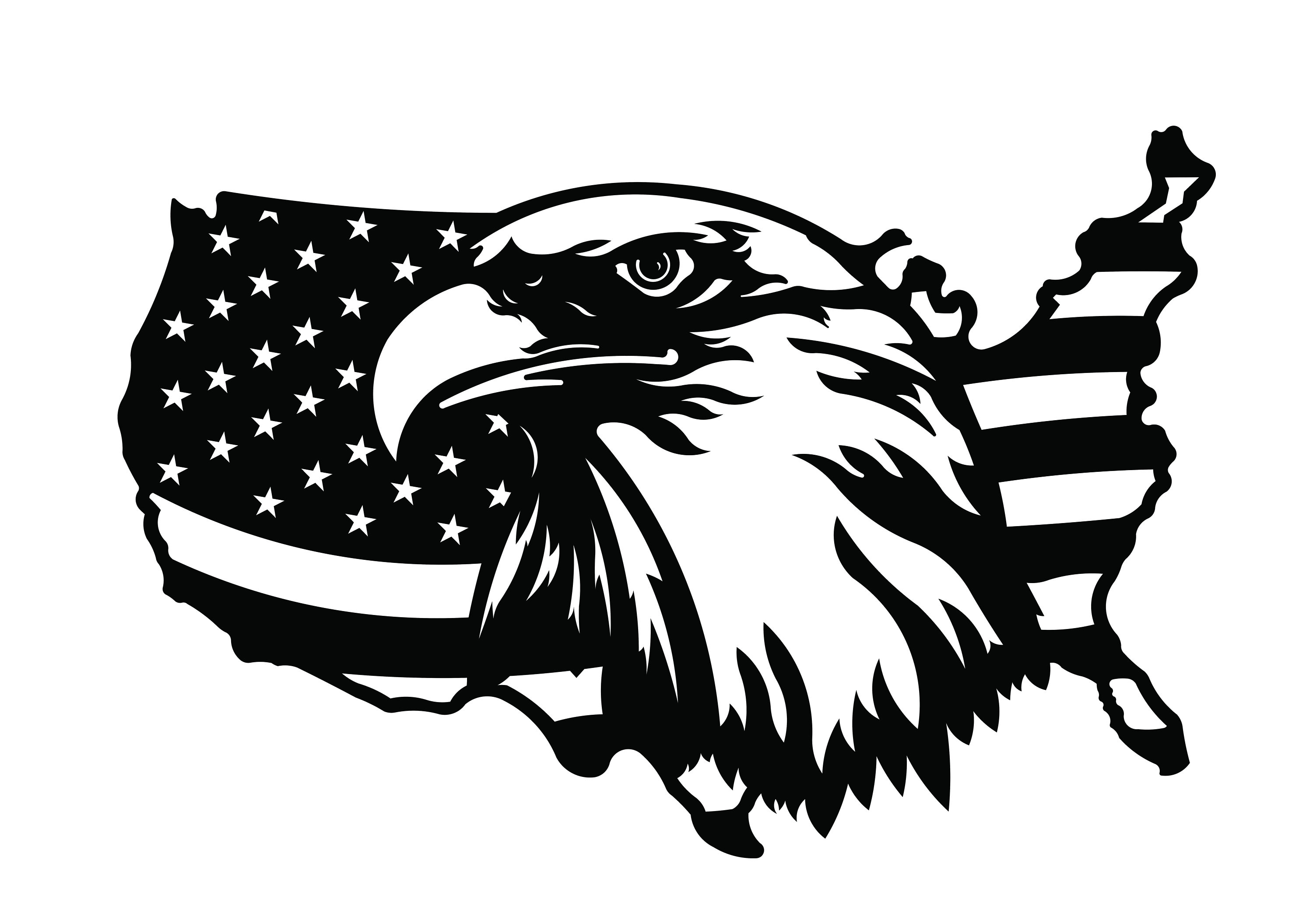 US Outline Eagle Sign DXF Sign Home Sign Metal Plasma Laser Cut Design ...