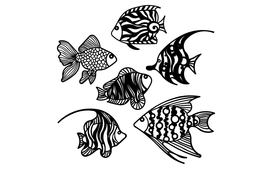 Buy Fish DXF File Laser Cut CNC Router Laser Cut Dxf Laser File Svg ...
