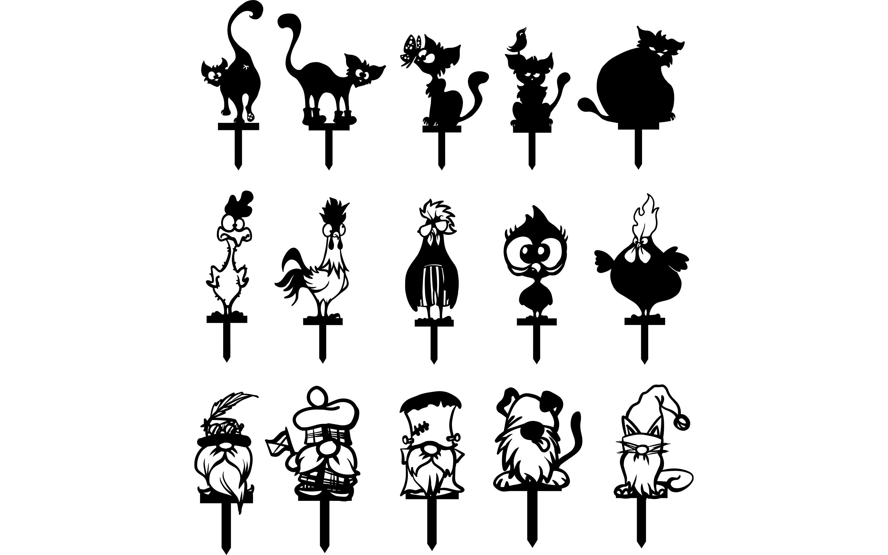 80 +gardan Art | Stake Dxf File Bundle - Etsy