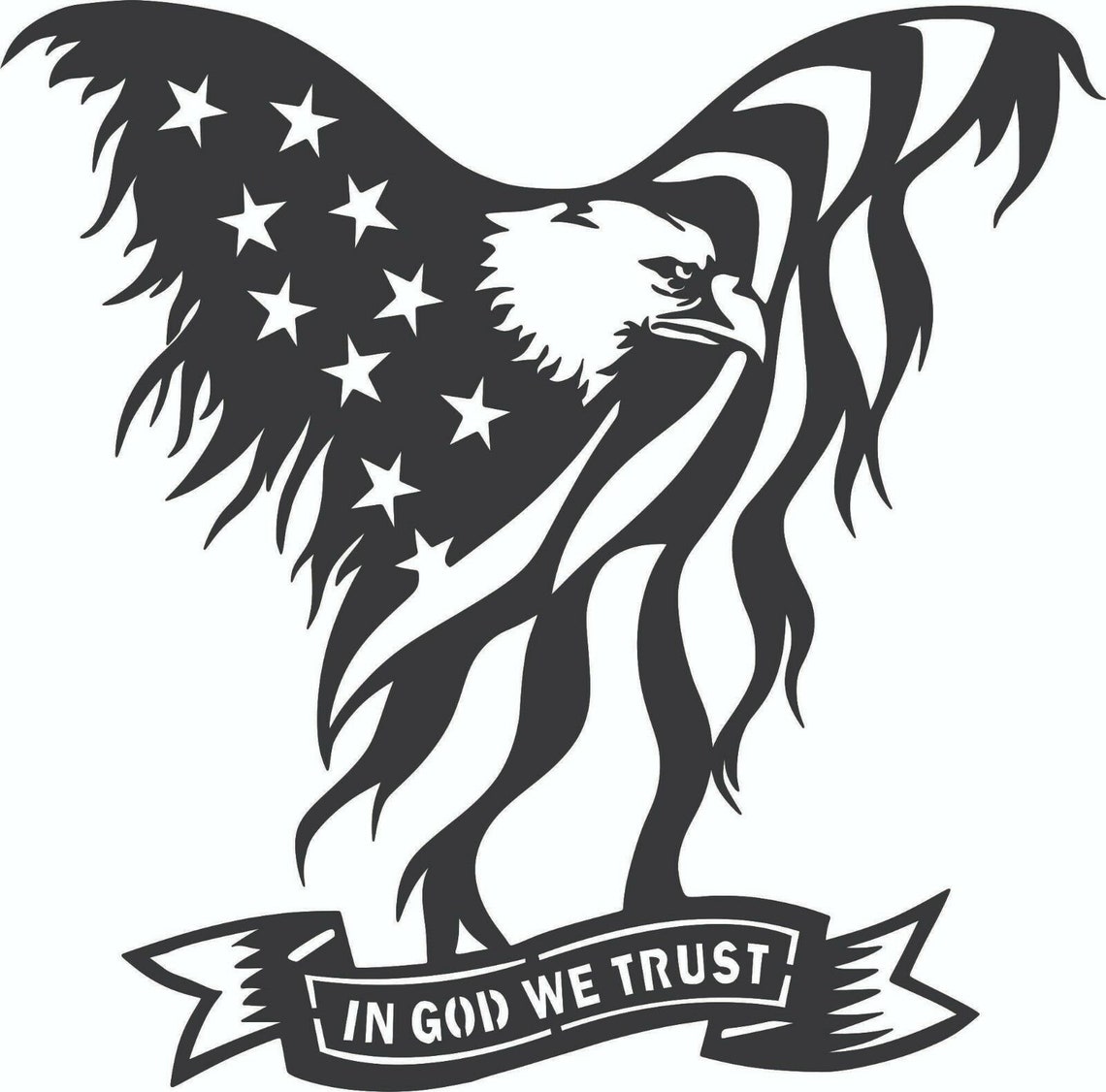 Eagle Scene DXF Sign Eagle Sign Usa Flag Metal Plasma Laser Cut Design ...