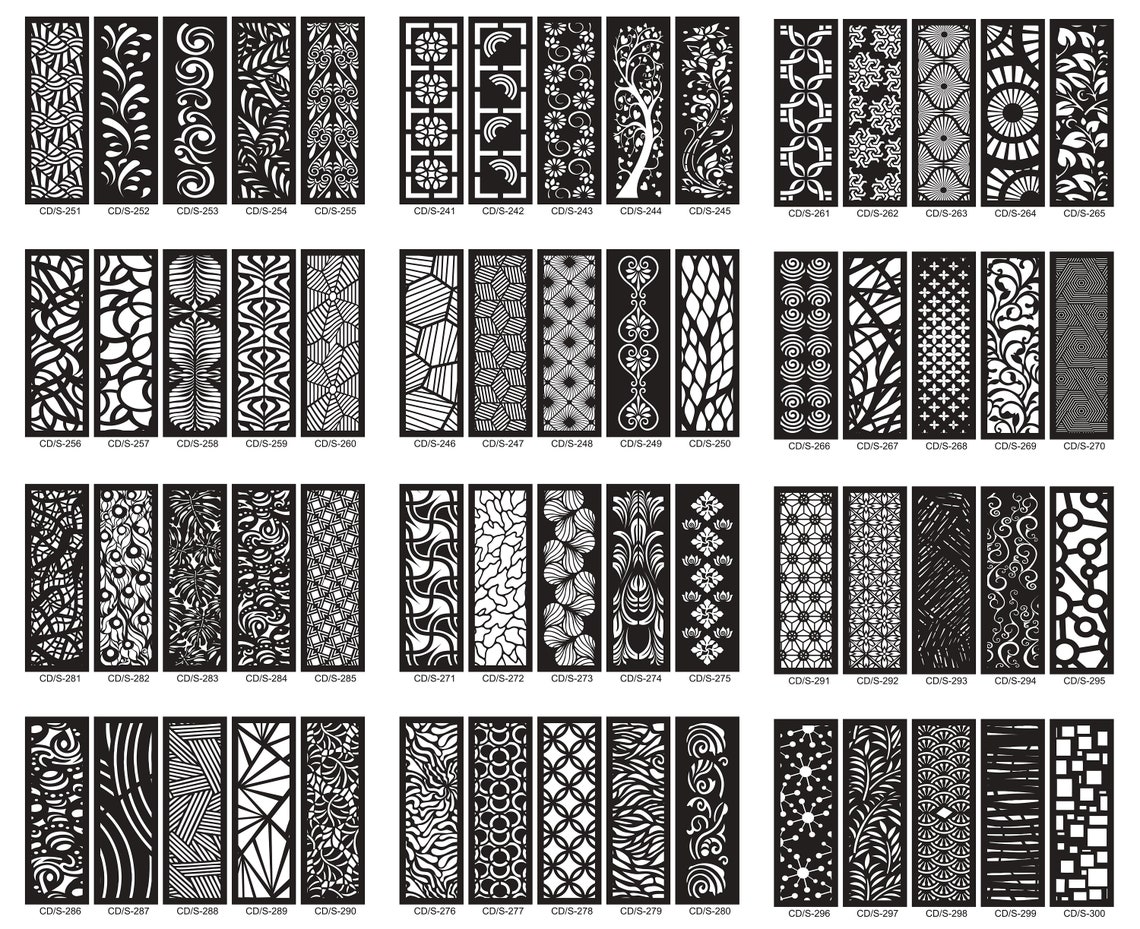 DXF Patterns File | Privacy Screen | Vinyl Decor | Panel Templates ...