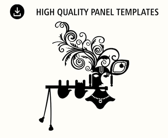 Buy Krishna God Laser DXF Sign Home Sign Metal Wall Art Online in India ...