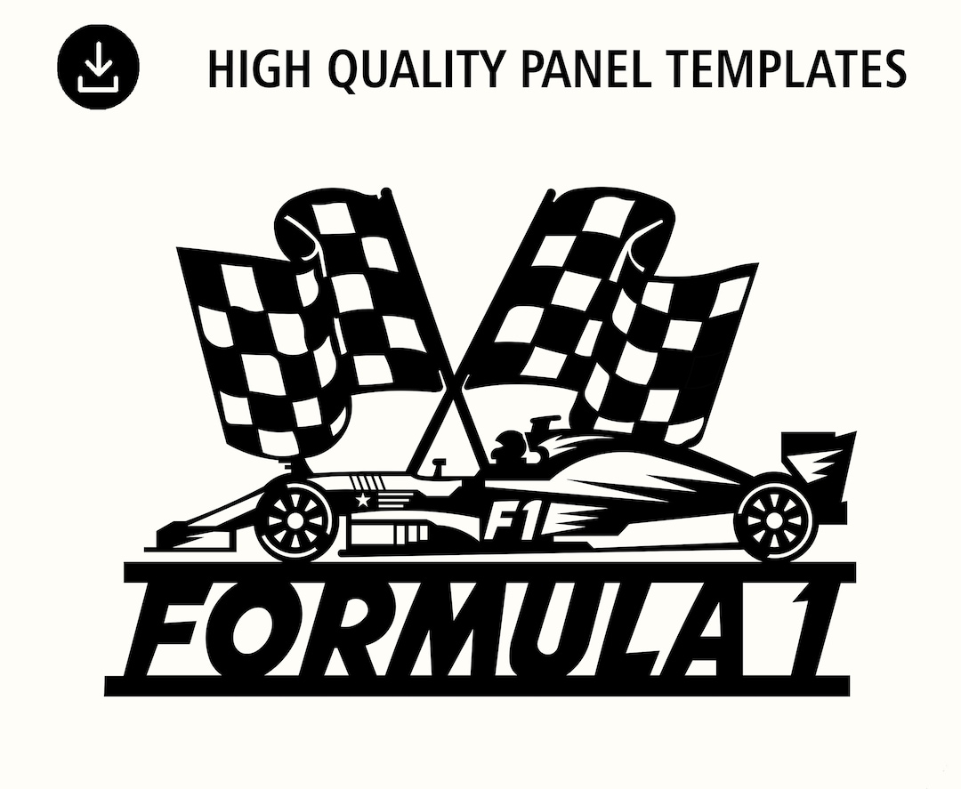 Formula F1 | DXF Sign | Formula Flag | Metal Plasma | Laser Cut ...
