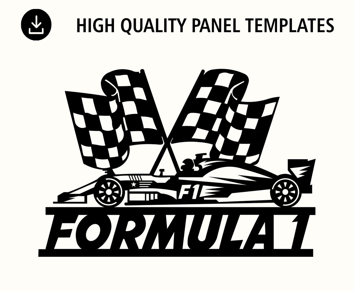 Formula F1 | DXF Sign | Formula Flag | Metal Plasma | Laser Cut ...