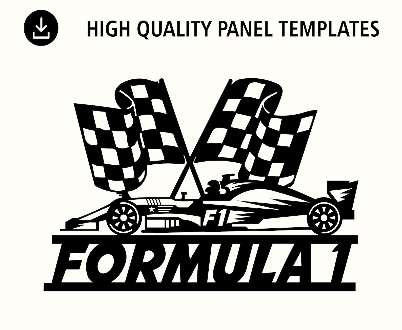 Formula F1 | DXF Sign | Formula Flag | Metal Plasma | Laser Cut ...