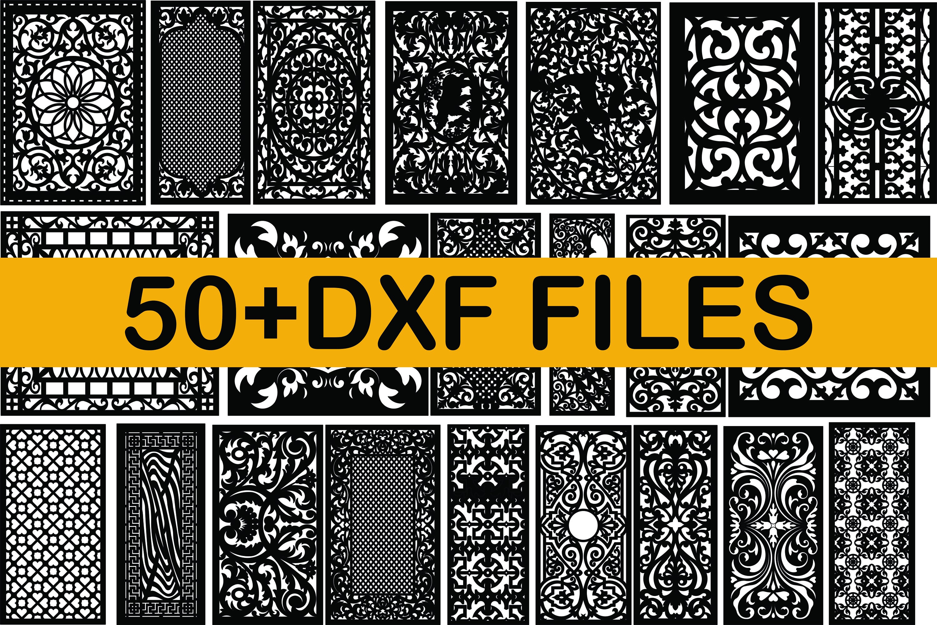 DXF Patterns File | Privacy Screen | Vinyl Decor | Panel Templates ...