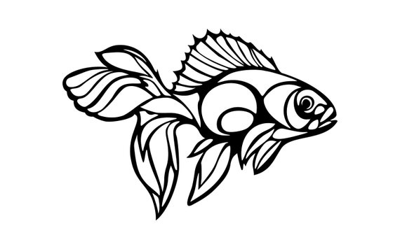 Fish DXF File Laser Cut CNC Router Laser Cut Dxf - Etsy