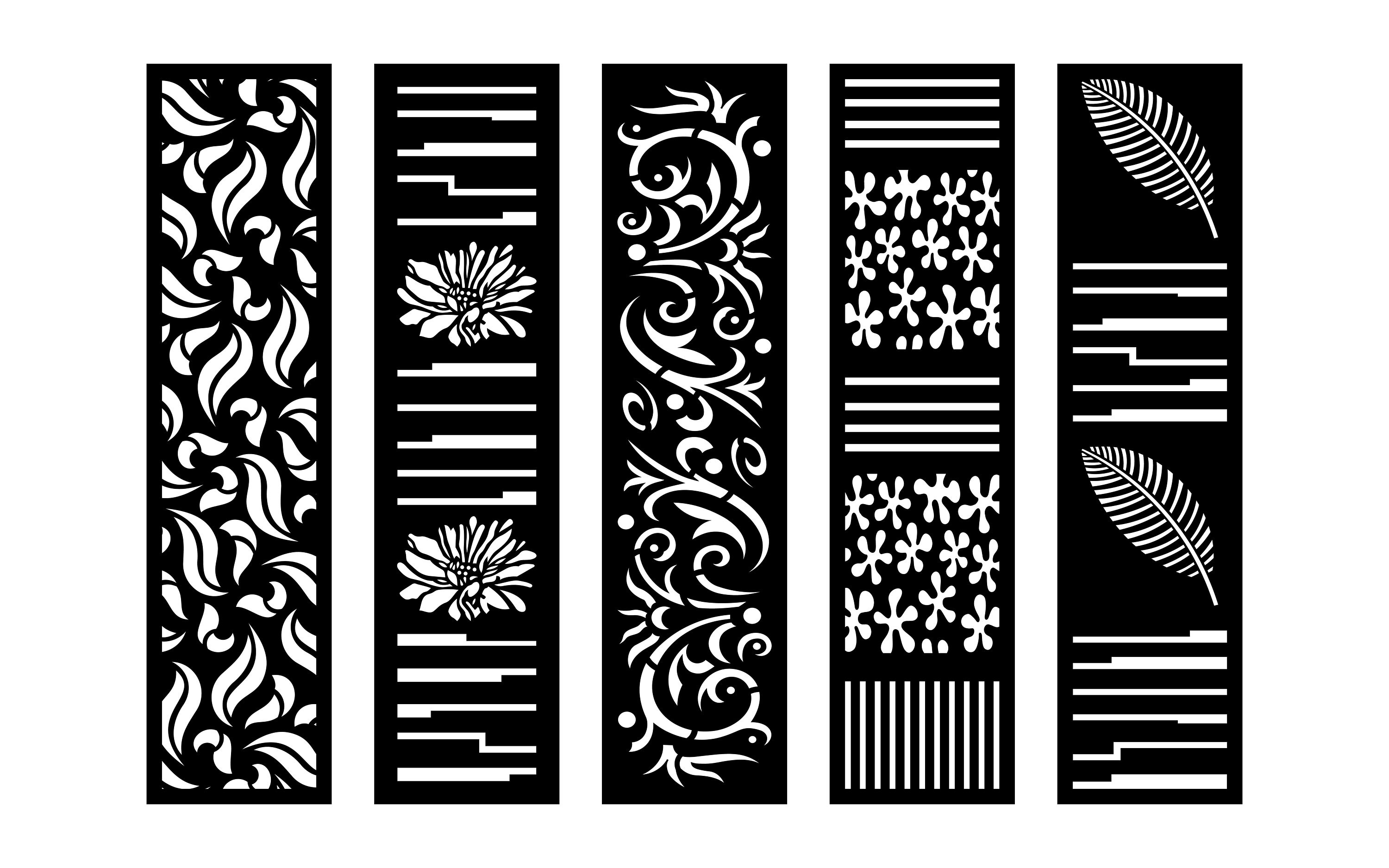 Room Divider Privacy Screen Partitions Decorative Panel Plasma Dxf CDR ...