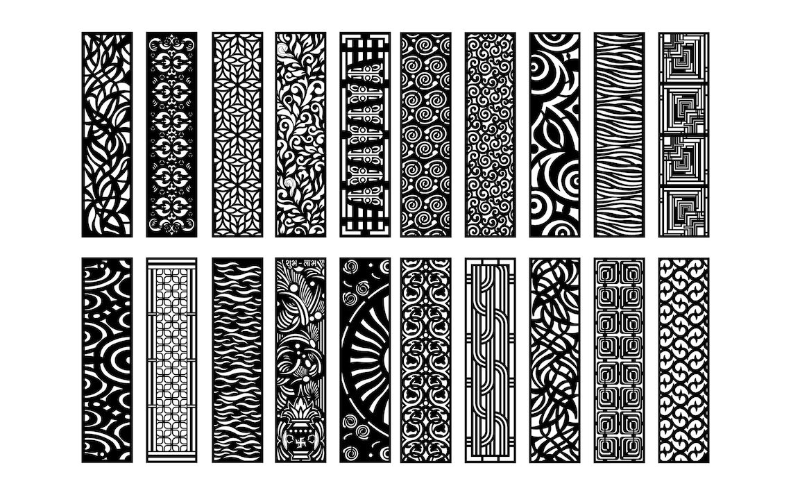 DXF Patterns File Privacy Screen Vinyl Decor Panel | Etsy