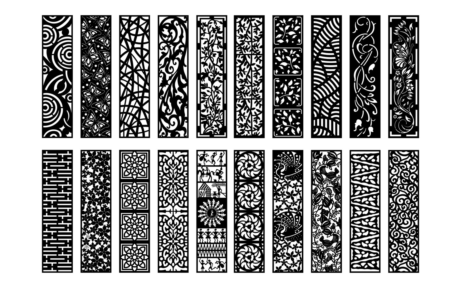DXF Patterns File | Privacy Screen | Vinyl Decor | Panel Templates ...