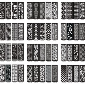 DXF Patterns File | Privacy Screen | Vinyl Decor | Panel Templates ...