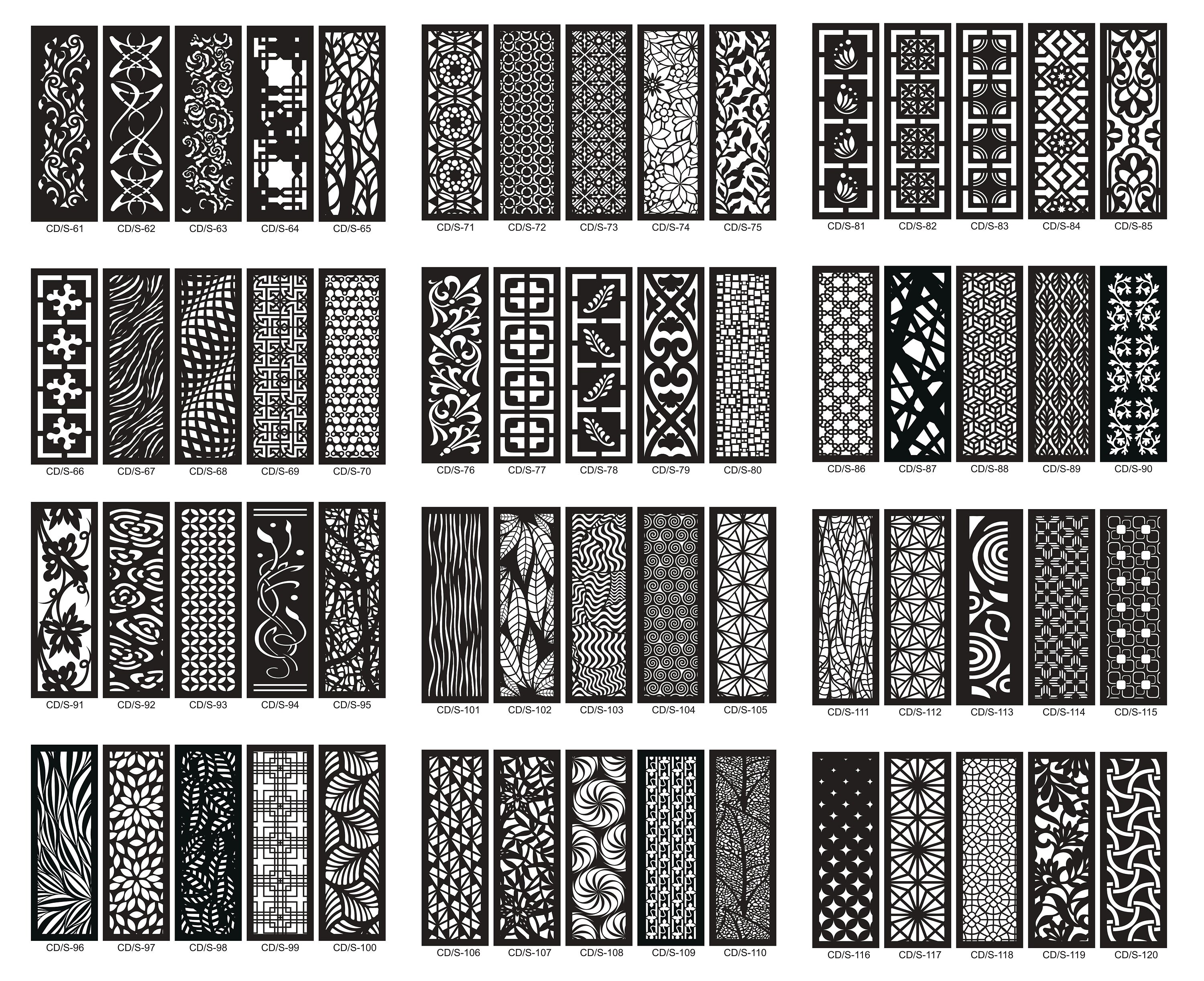 DXF Patterns File | Privacy Screen | Vinyl Decor | Panel Templates ...