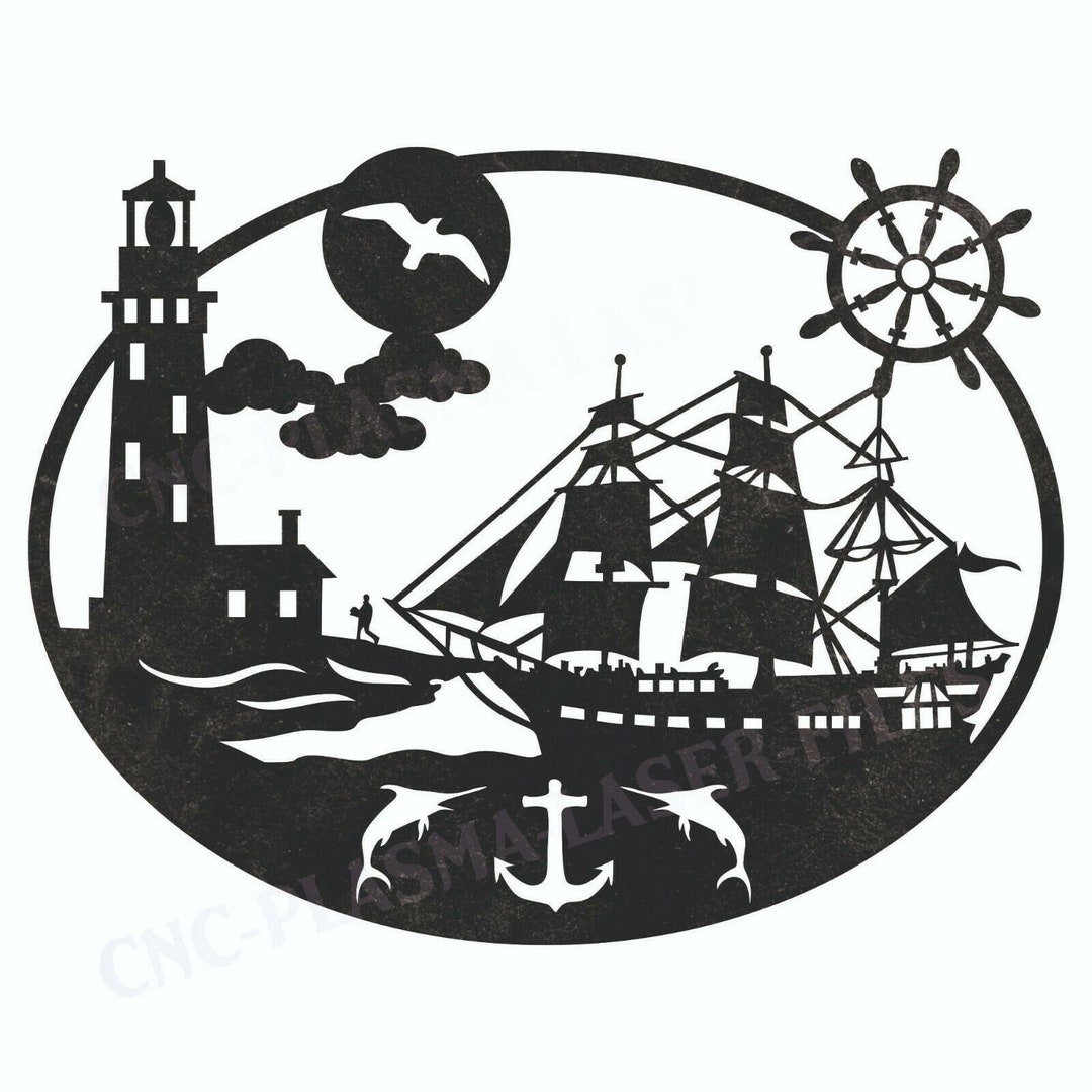 Ship Boat | Light House | DXF Sign | Home Sign | Metal Plasma | Laser ...