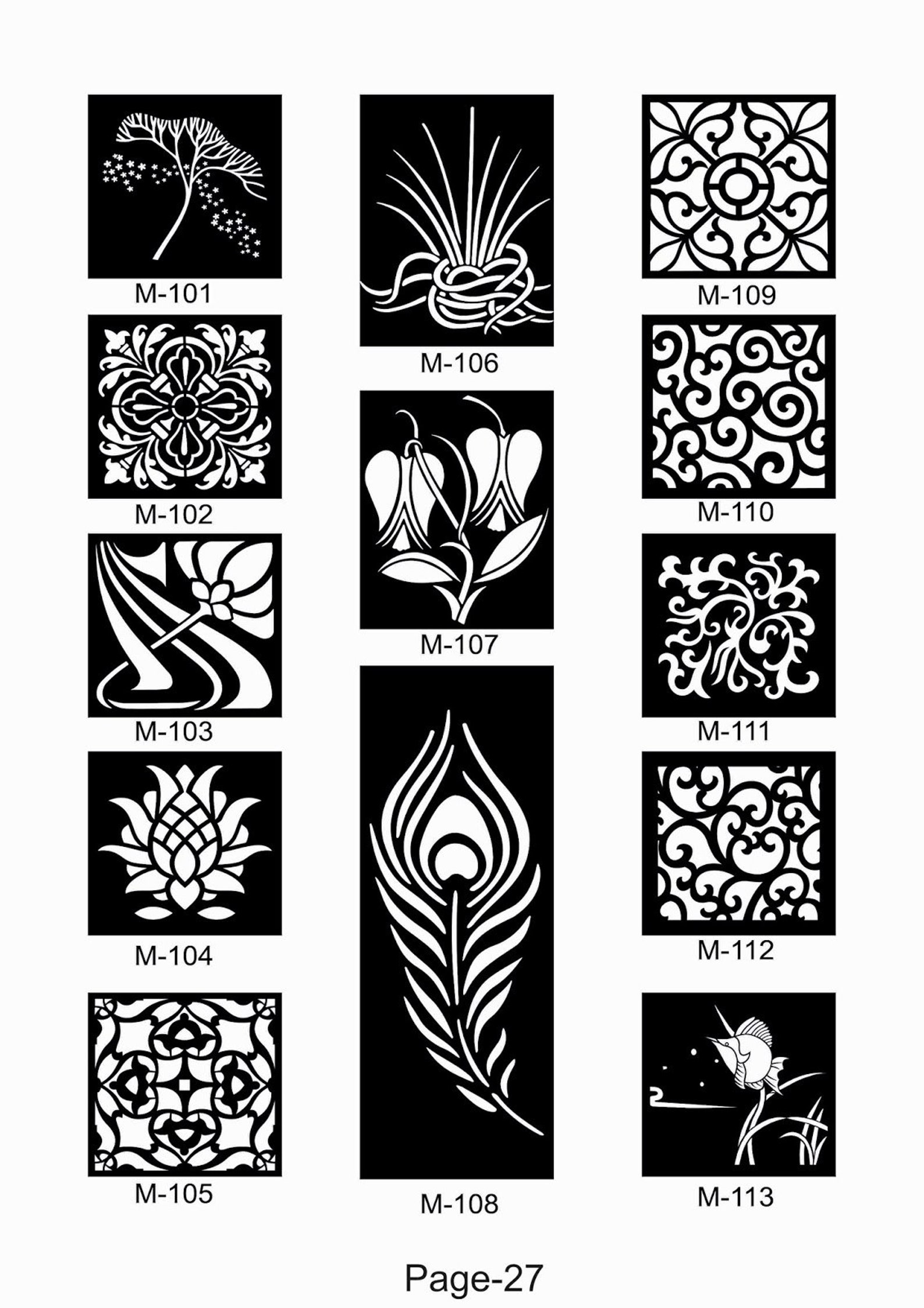 DXF Patterns File | Privacy Screen | Vinyl Decor | Panel Templates ...