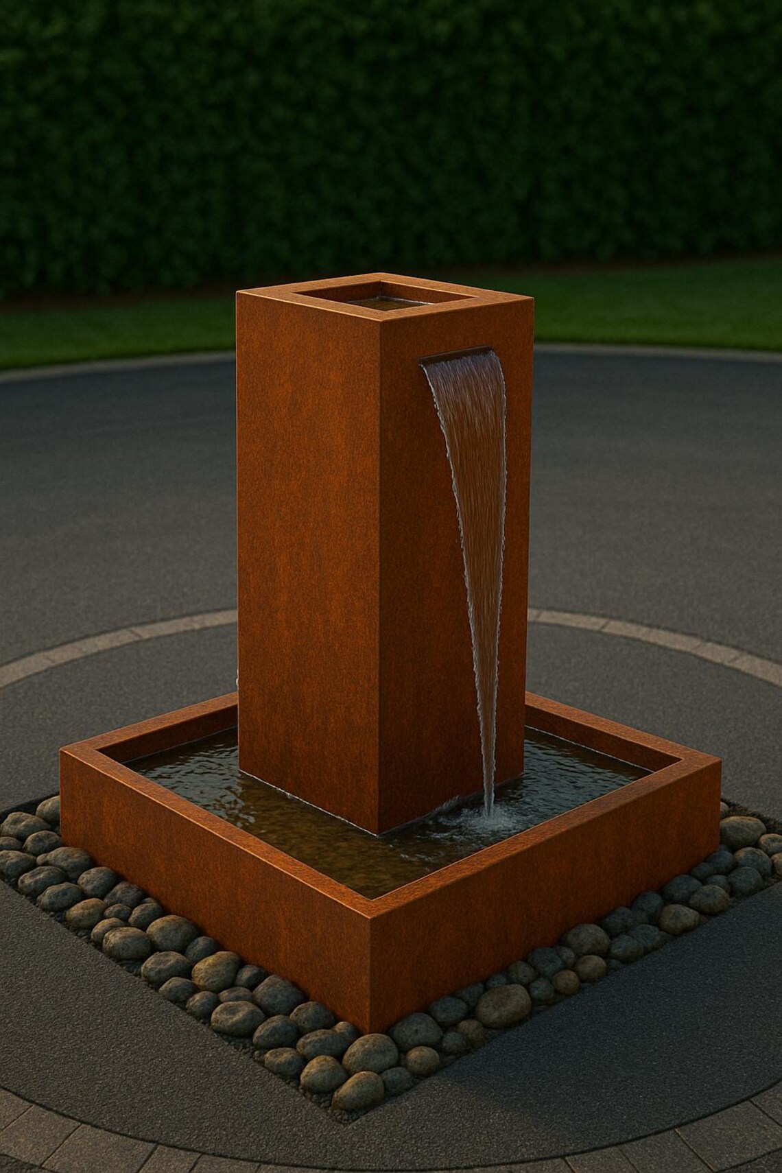 Driveway Fountain | Modern Metal | Outdoor Sculptural Water Feature ...
