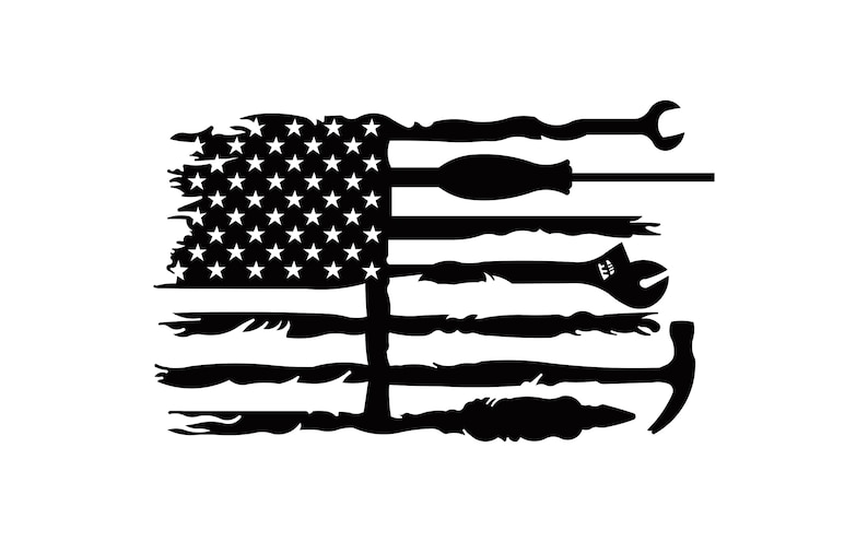 American Flag USA Design DXF Sign Home Sign Metal Plasma Laser Cut ...