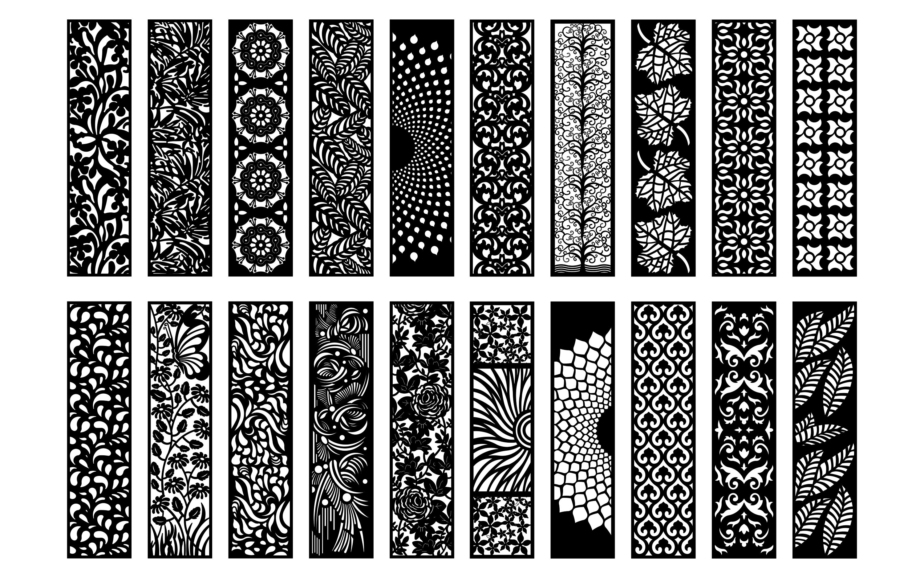 DXF Patterns File | Privacy Screen | Vinyl Decor | Panel Templates ...