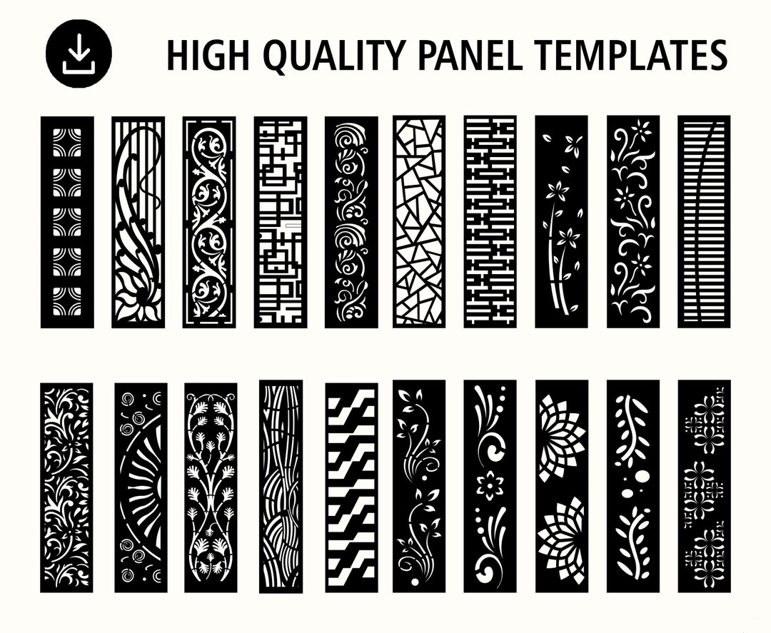Stylish Minimalist Decorative Panel DXF Template - Etsy