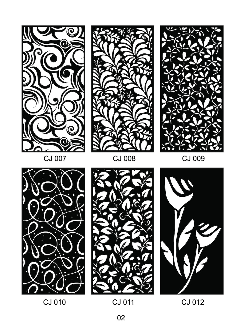 DXF Patterns File Privacy Screen Vinyl Decor Panel - Etsy Canada