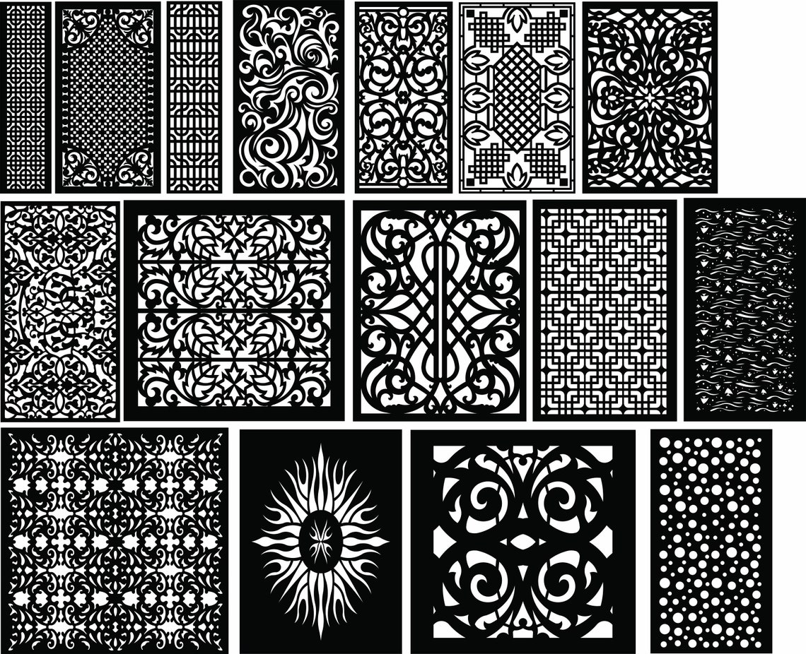 DXF Patterns File Privacy Screen Vinyl Decor Panel - Etsy