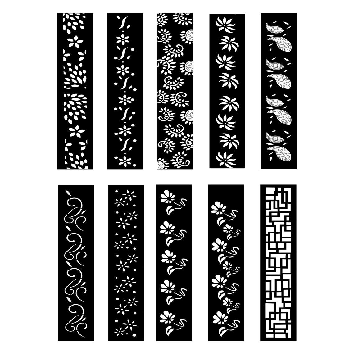 DXF Patterns File Privacy Screen Vinyl Decor Panel | Etsy