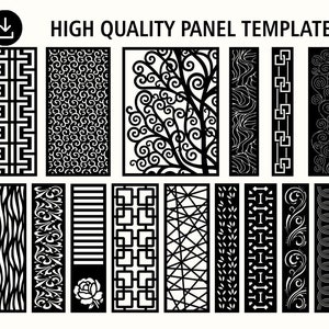 DXF Patterns File | Privacy Screen | Vinyl Decor | Panel Templates ...