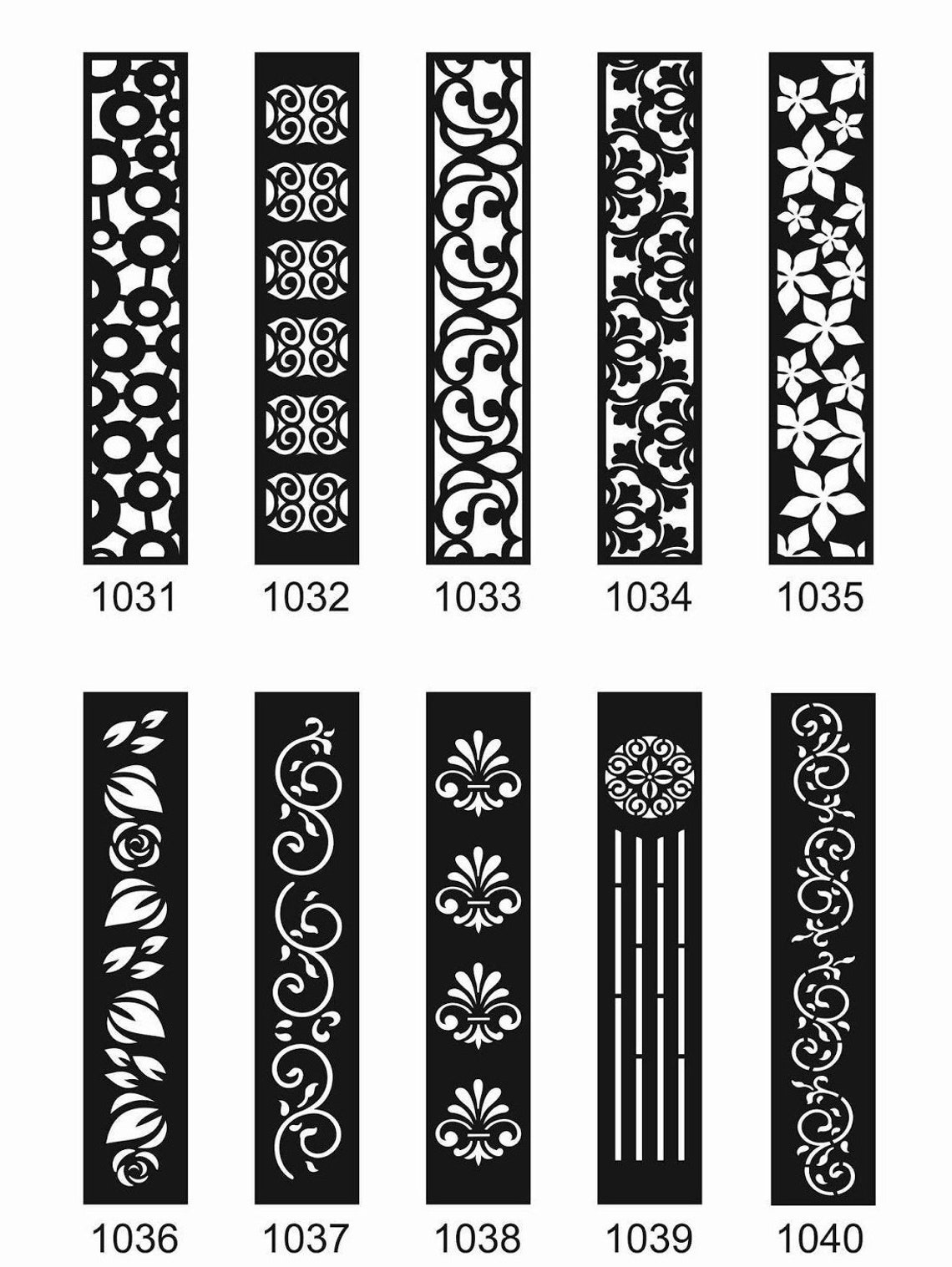 Room Divider Privacy Screen Partitions Decorative Panel Plasma Dxf CDR ...