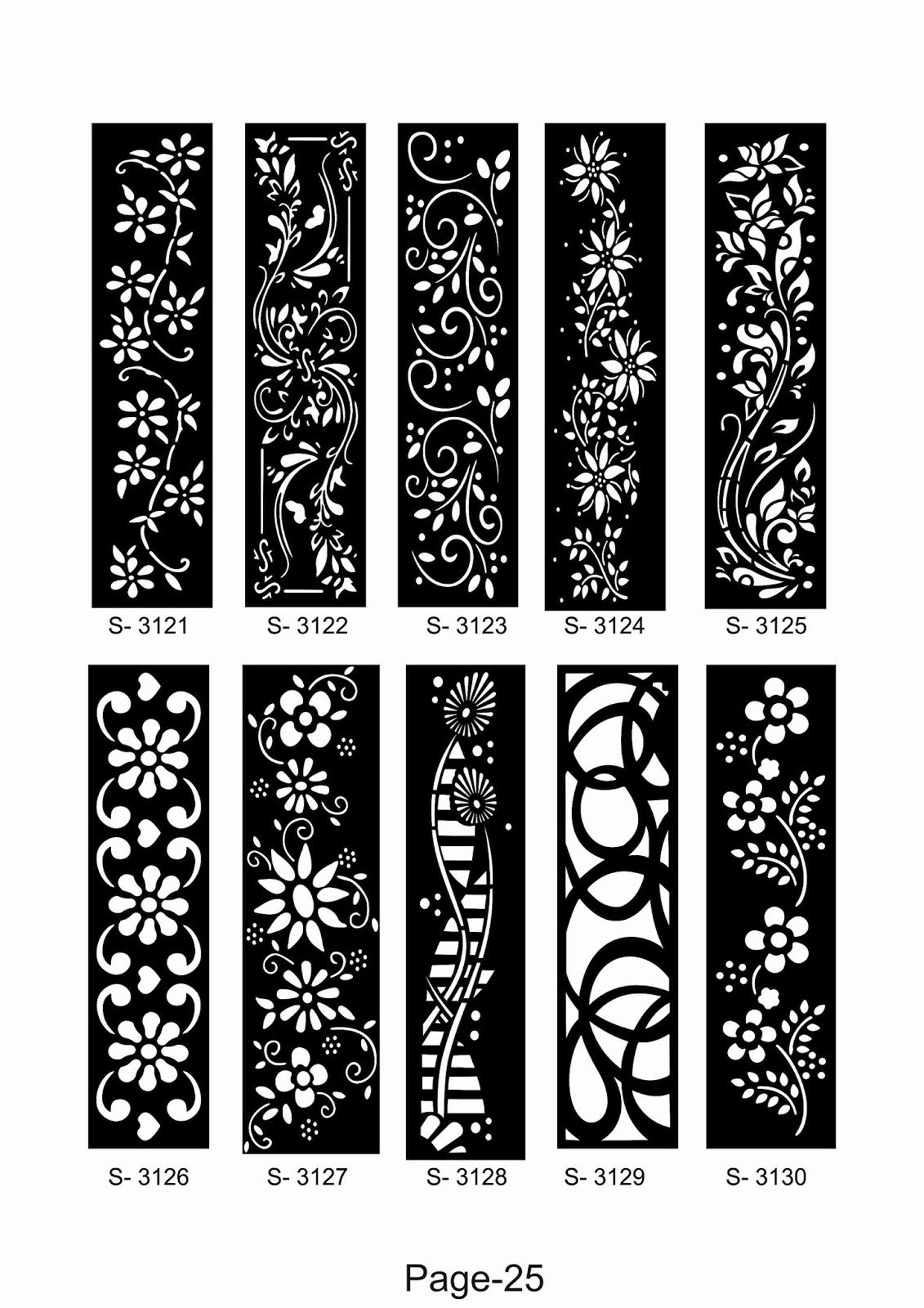 DXF Patterns File | Privacy Screen | Vinyl Decor | Panel Templates ...