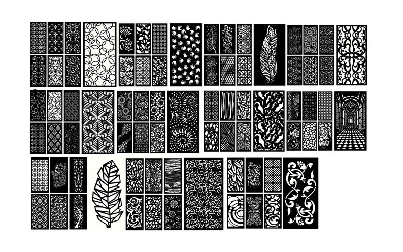 DXF Patterns File Privacy Screen Vinyl Decor Panel | Etsy