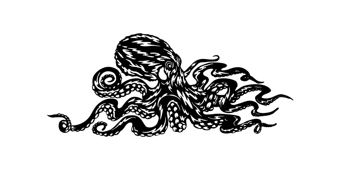 Octopus , Ocean Animals, Silhouette Dxf, Cricut,kraken Clipart, Laser ...