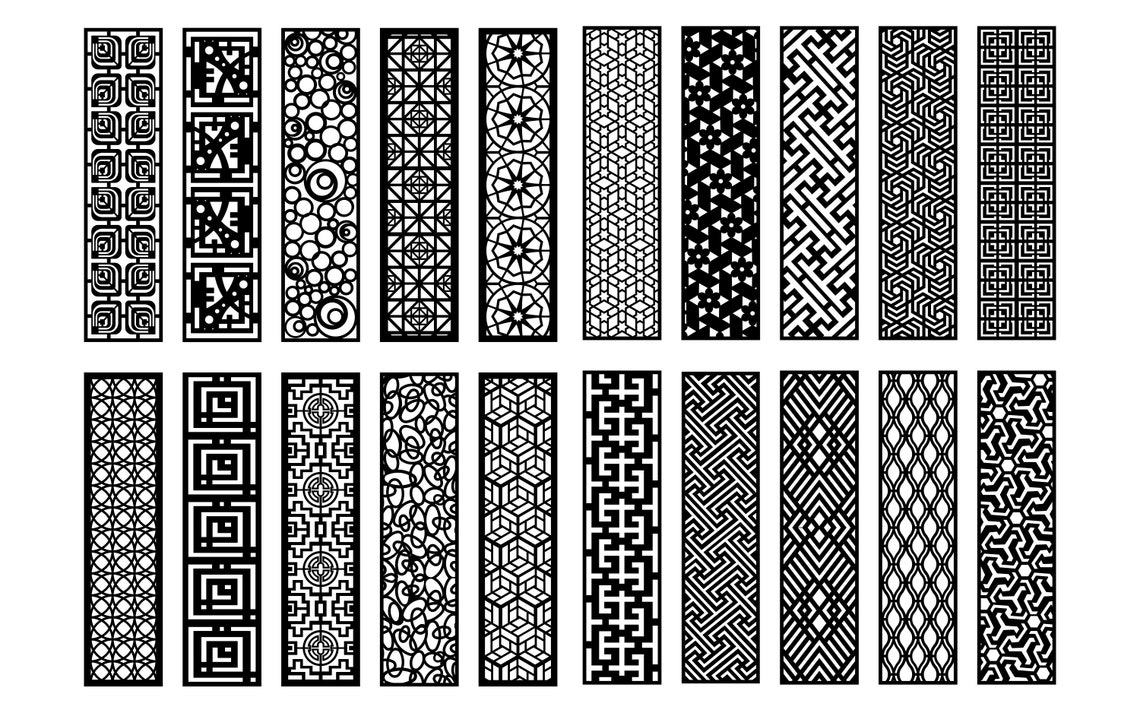 DXF Patterns File Privacy Screen Vinyl Decor Panel | Etsy