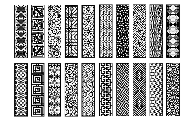 DXF Patterns File Privacy Screen Vinyl Decor Panel | Etsy