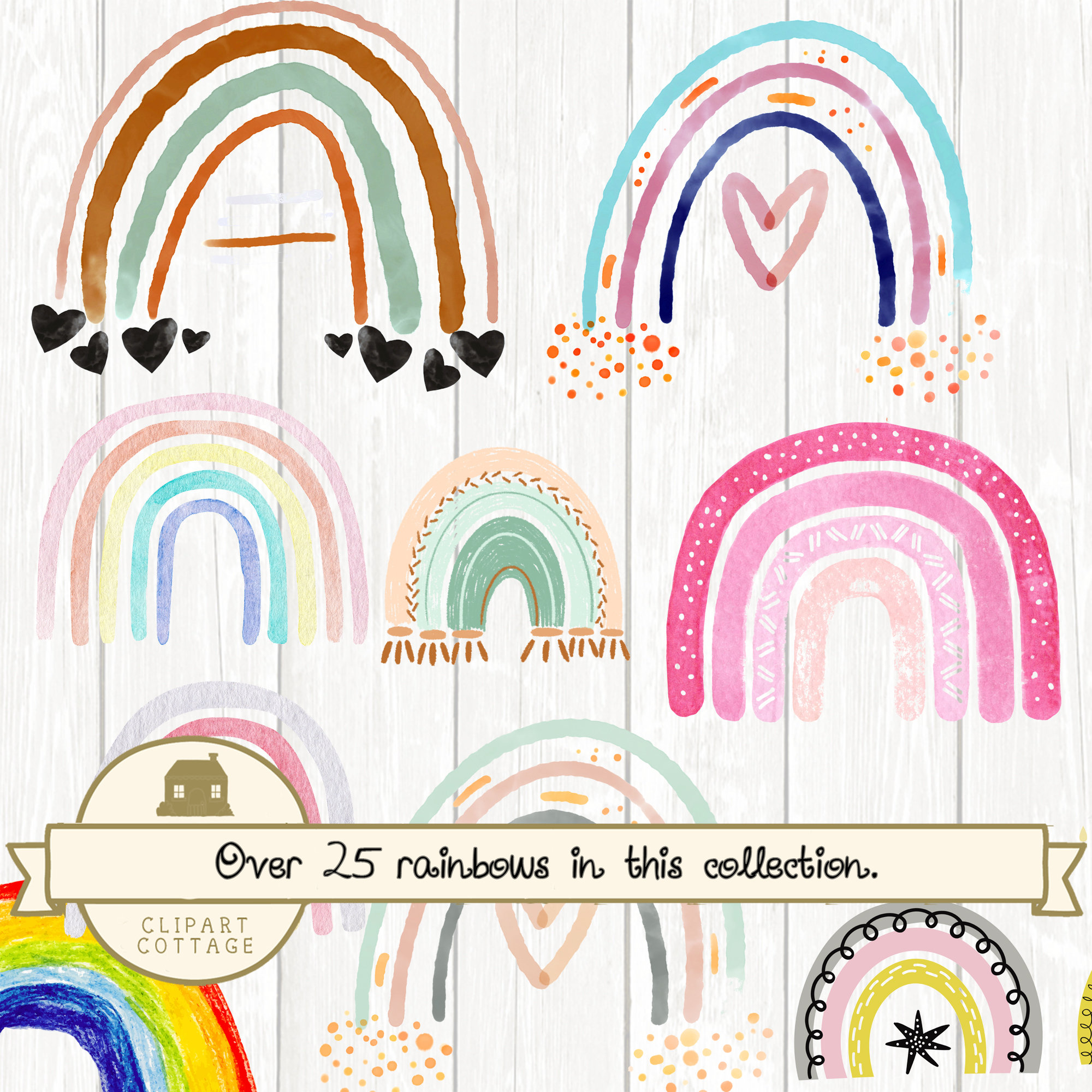 Bohemian Boho Rainbow Collection Etsy