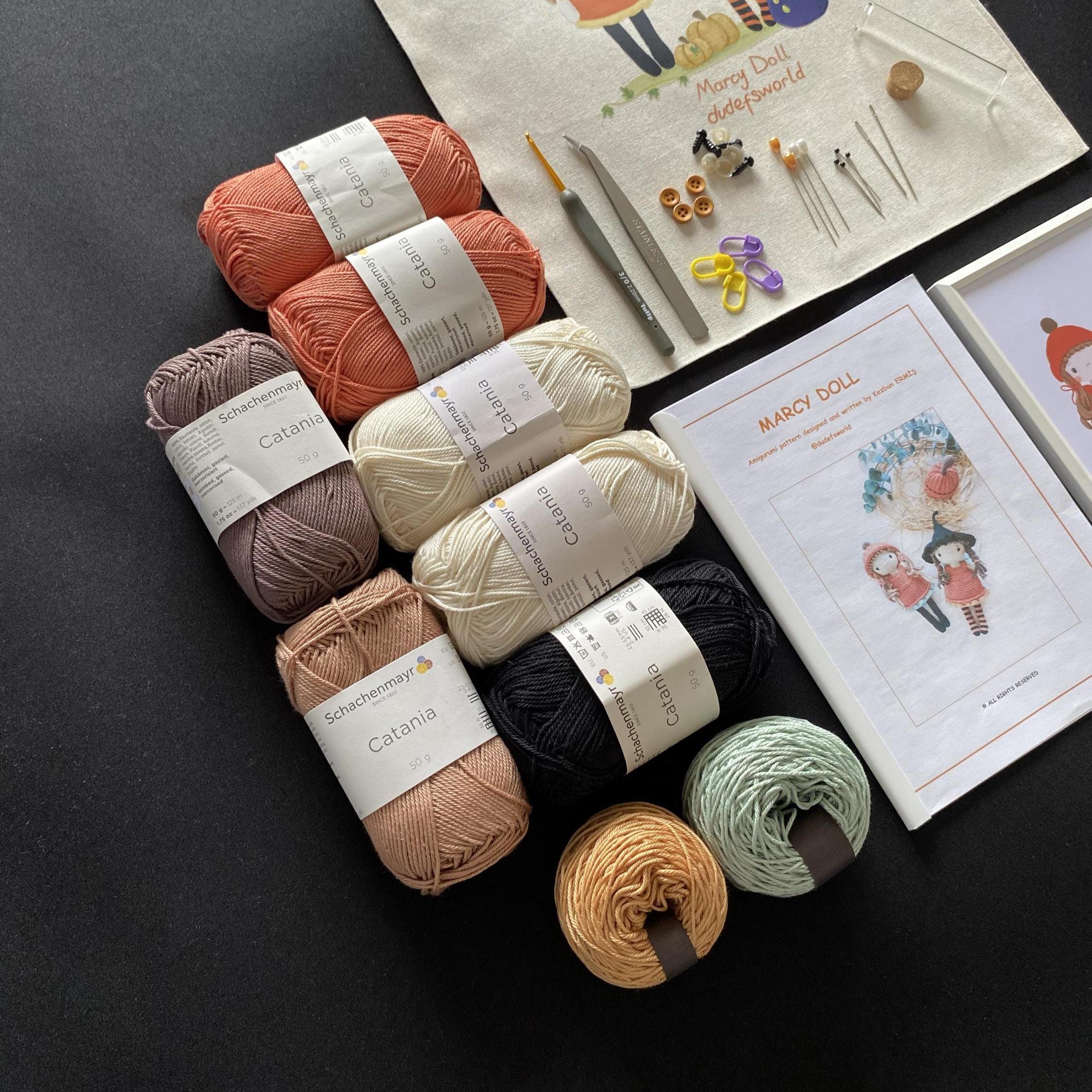 Marcy Doll Crochet Kit With Printed Pattern, Amigurumi DIY Kit (makes ...